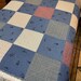 Primitive Floral and Denim Sofa Rag Quilt, Sofa Throw, Farmhouse Quilt ...