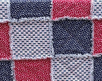 Patriotic Rag Quilt - Etsy