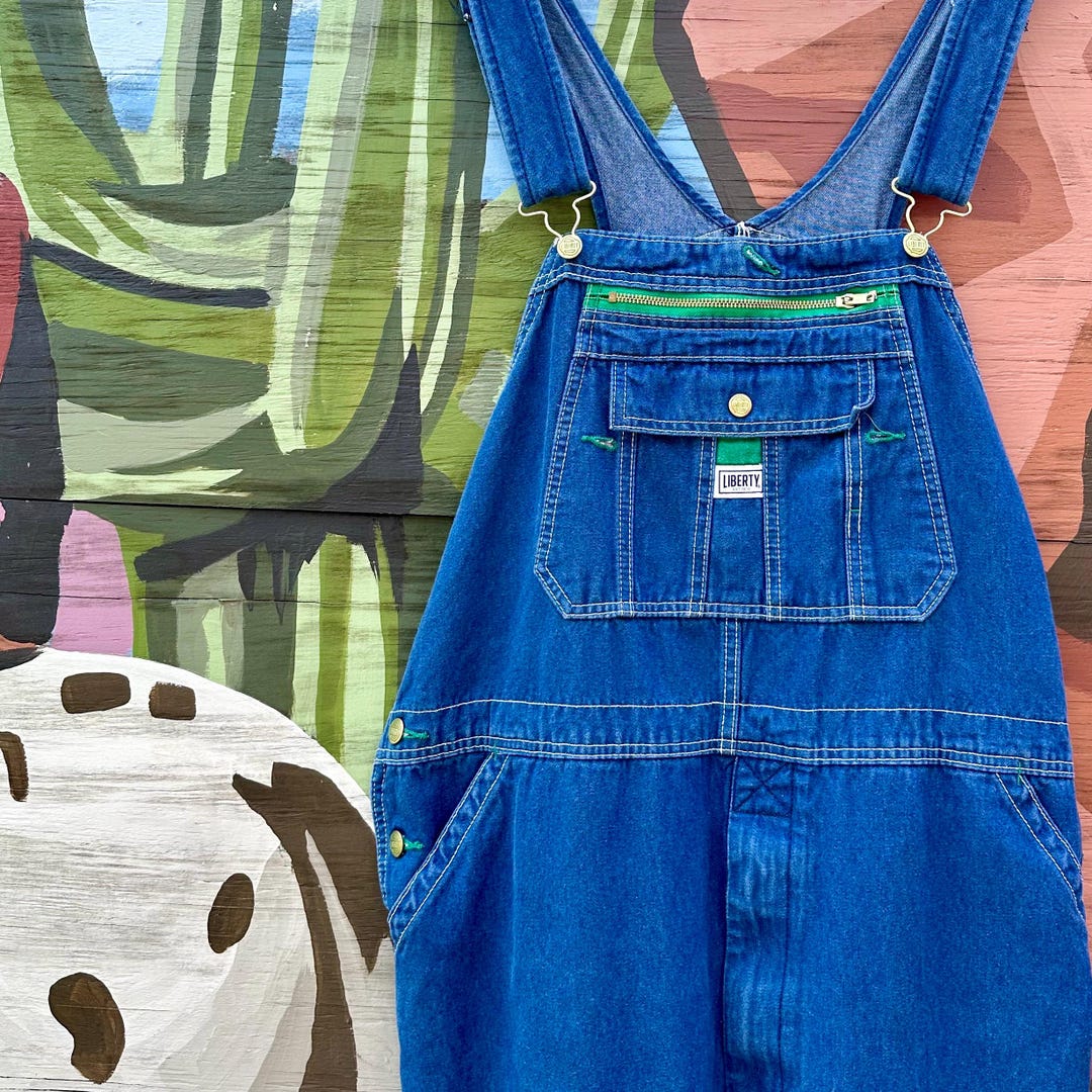 Liberty Denim Overalls in Medium Wash, Size 40x30, Cotton, Vintage ...