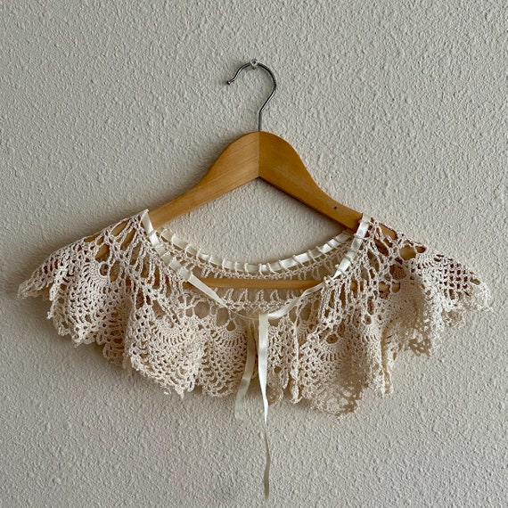 Vintage Lace Collar, Ivory Peter Pan Collar, Feminine… - Gem