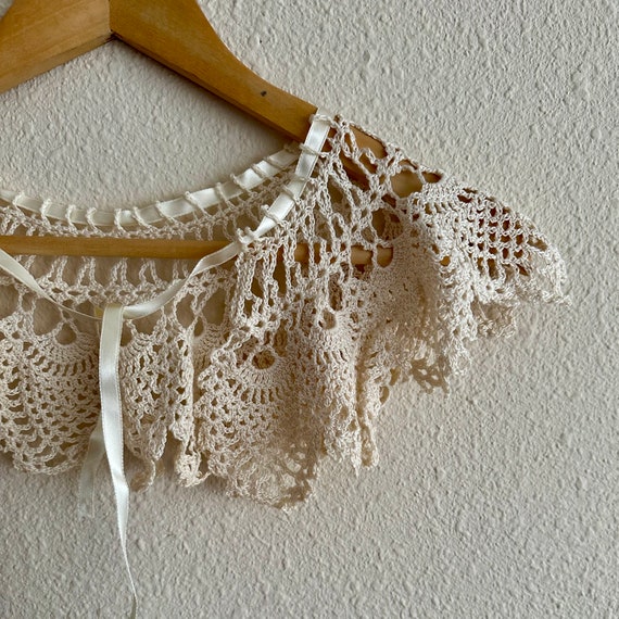 Vintage Lace Collar, Ivory Peter Pan Collar, Feminine… - Gem