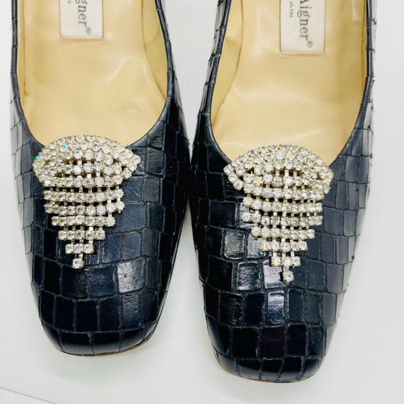Shoe clips rhinestone 1950s mid century vintage acces… - Gem