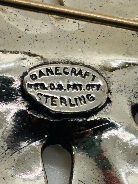 DANECRAFT Art Nouveau Sterling Silver 925 figural map… - Gem