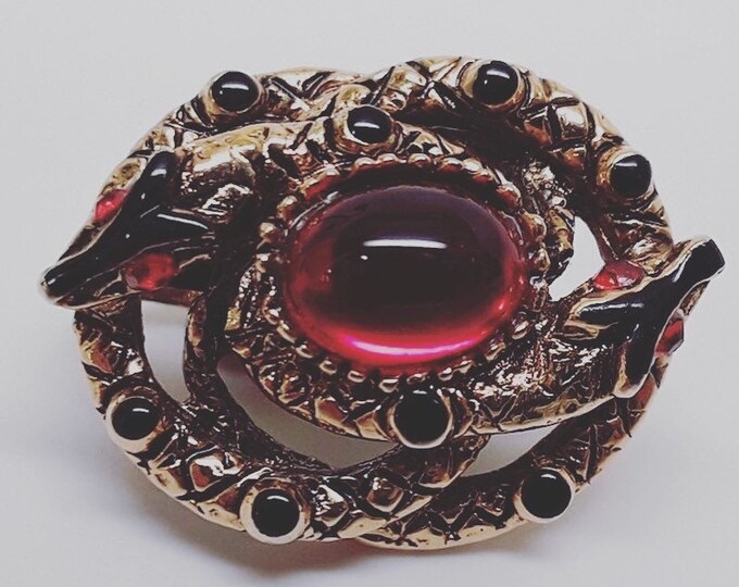 1960s Vintage Arthur Pepper Signed Double Headed Snake Red - Etsy