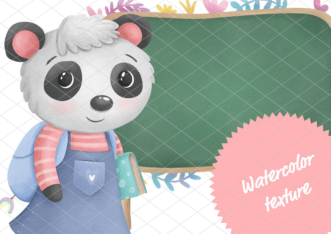 Watercolor Back to School Clipart, Jungle Animals, School Clipart ...