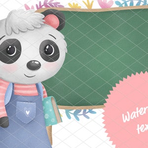 Watercolor Back to School Clipart, Jungle Animals, School Clipart ...