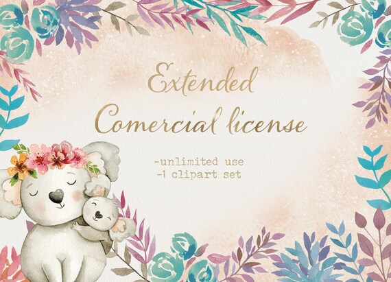 Extended Commercial License. Unlimited Use 1 Clipart Set. No - Etsy