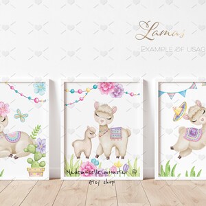 Cute Pastel Lama Clipart. Alpaca Clipart. Mexican, Fiesta, Alpaca Party ...