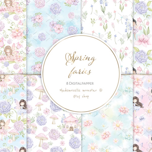 Girl Digital Paper - Etsy