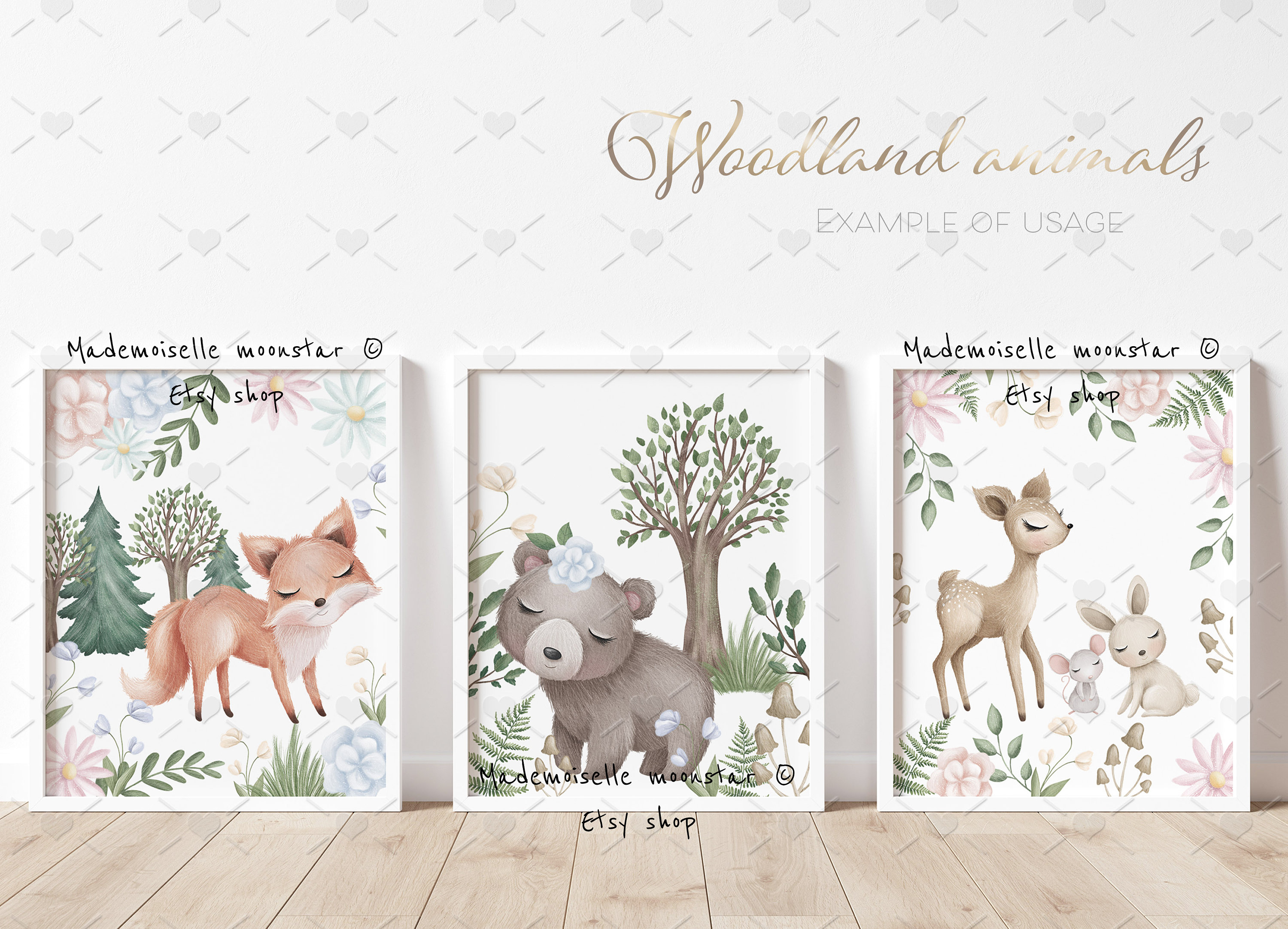 Cute Forest Animals Clipart Woodland Animals Clipart. 300 Dpi - Etsy