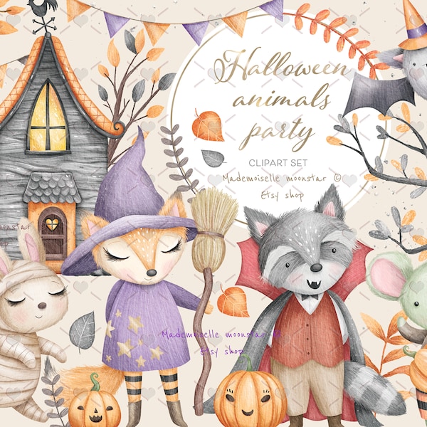 Halloween Pumpkin House Clipart - Etsy