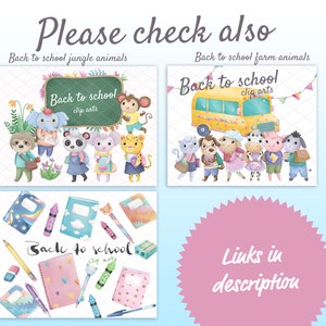 Watercolor Back to School Clipart, Forest Animals, Watercolor School ...