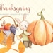 Watercolor Thanksgiving Clipart Set, Forest Animals, Turkey, Fox ...