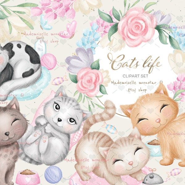 Kitten Watercolor - Etsy