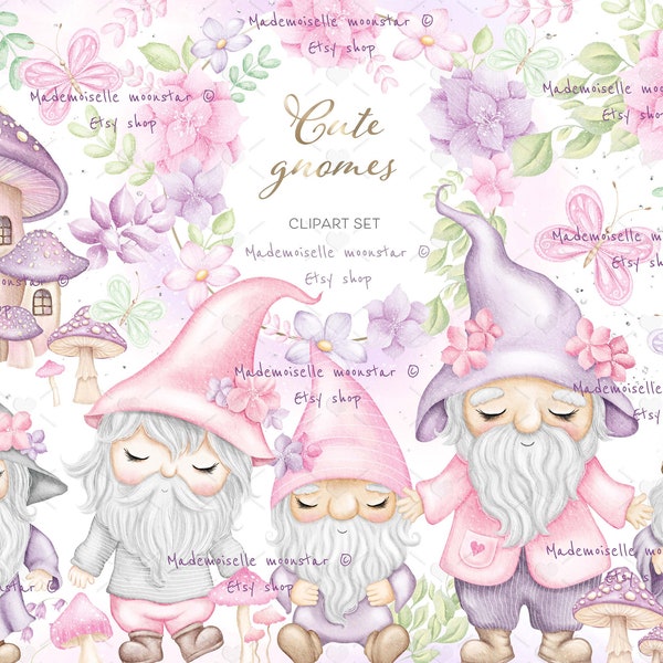 Gnome Clipart - Etsy Canada