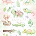 Cute Reptiles Clipart Set. Lizard Snake Turtle Crocodile - Etsy