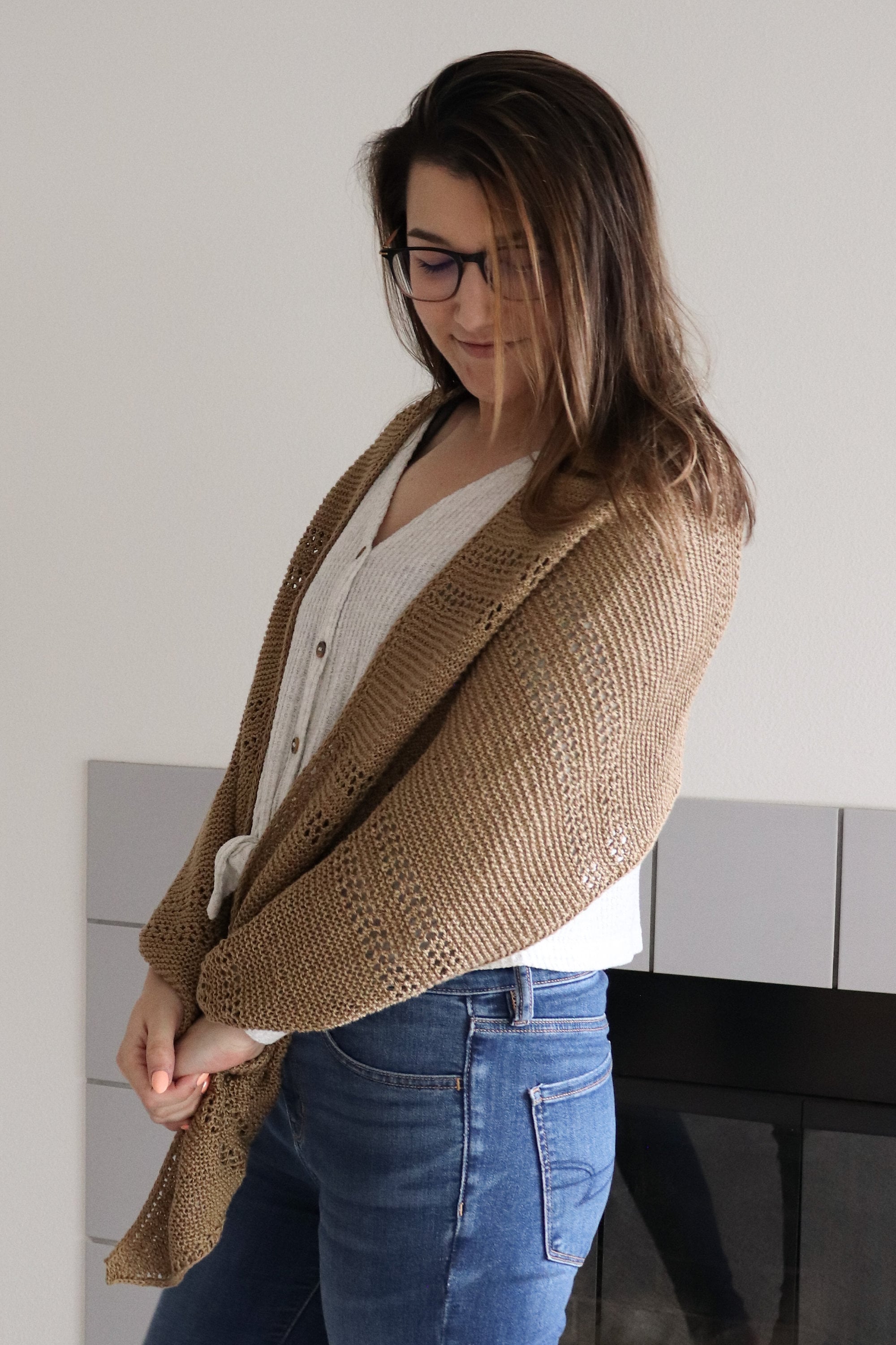Fancy Fall Shawl Knit Pattern | Knit Shawl | Simple Garter Lace Shawl ...
