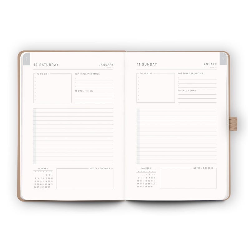 Mocha - 2026 Daily Diary - Day a Page A5 - 2026 Diary With Monthly Tabs ...