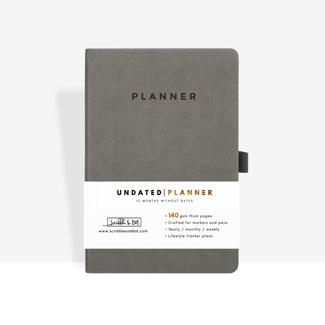 Planner Undated Planner A5 Thick 140gsm Paper NO Dates Start Anytime ...