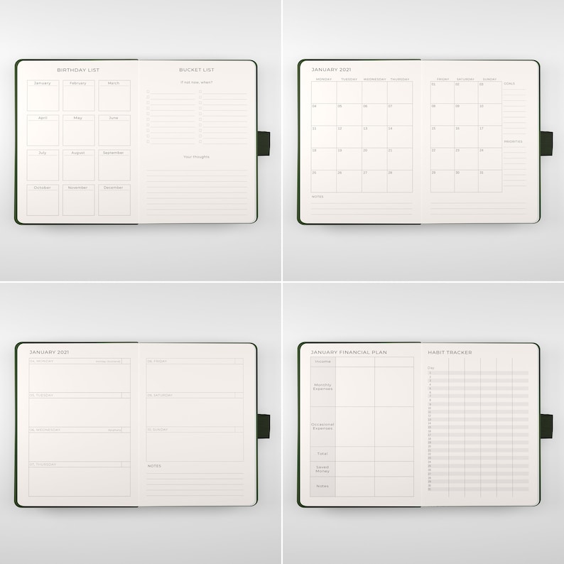 2021 A6 Diary A6 Week to View Planner Thick 140gsm Paper | Etsy