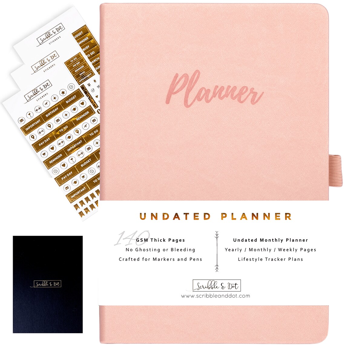 Planner Undated Planner A5 Thick 140gsm Paper NO Dates | Etsy UK