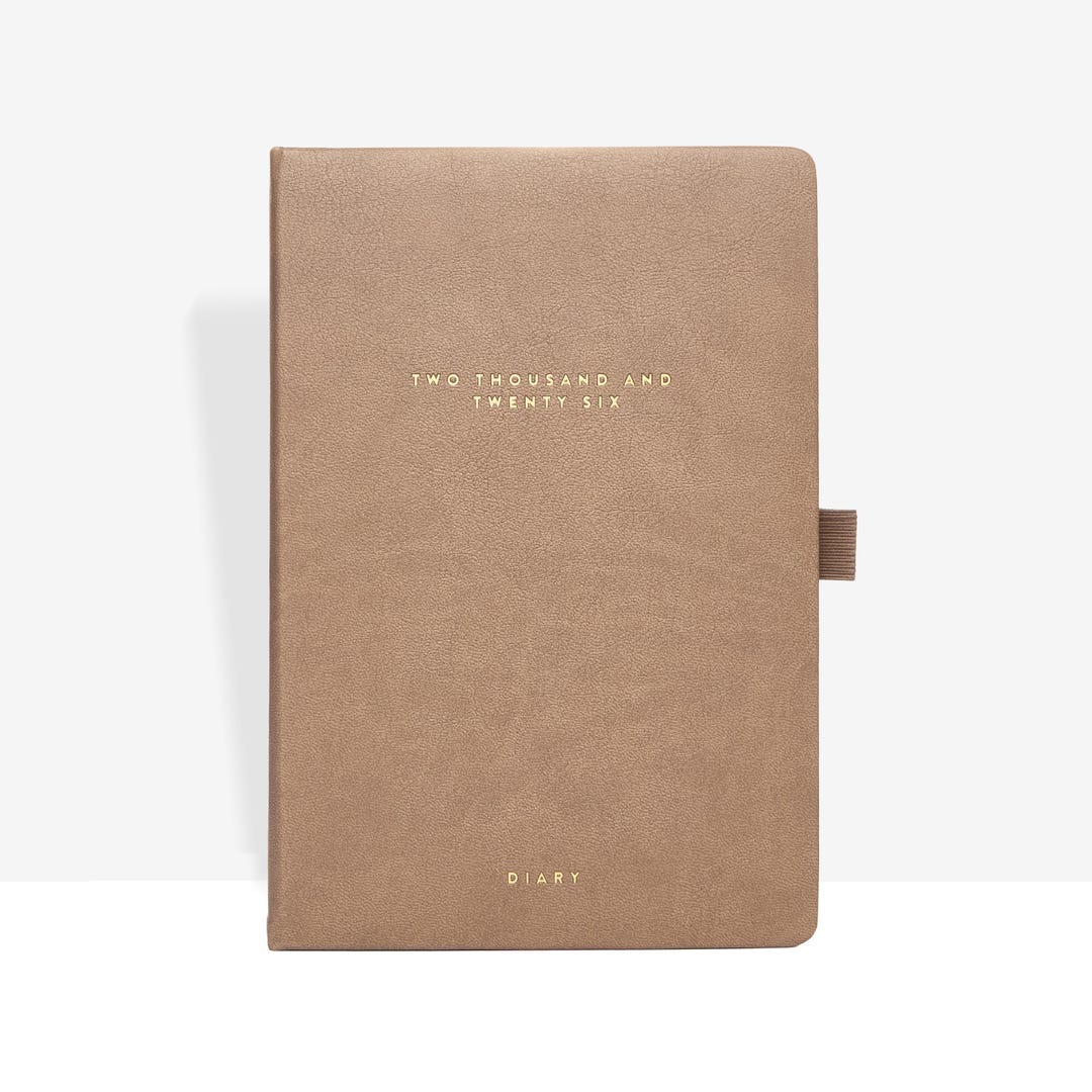 Mocha - 2026 Daily Diary - Day a Page A5 - 2026 Diary With Monthly Tabs ...