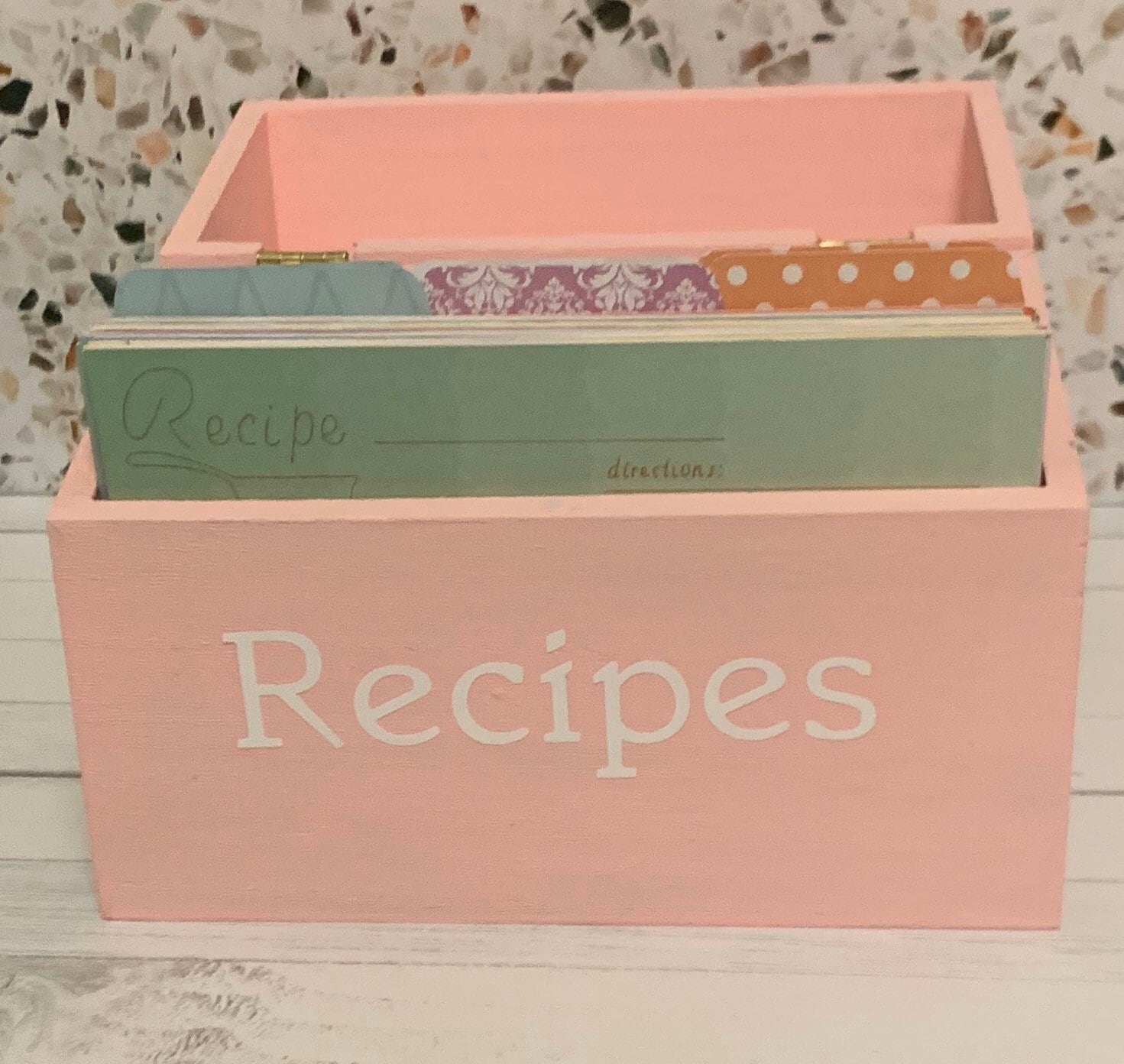 Custom Recipe Box With Set of 50 Recipe Cards and Dividers - Etsy