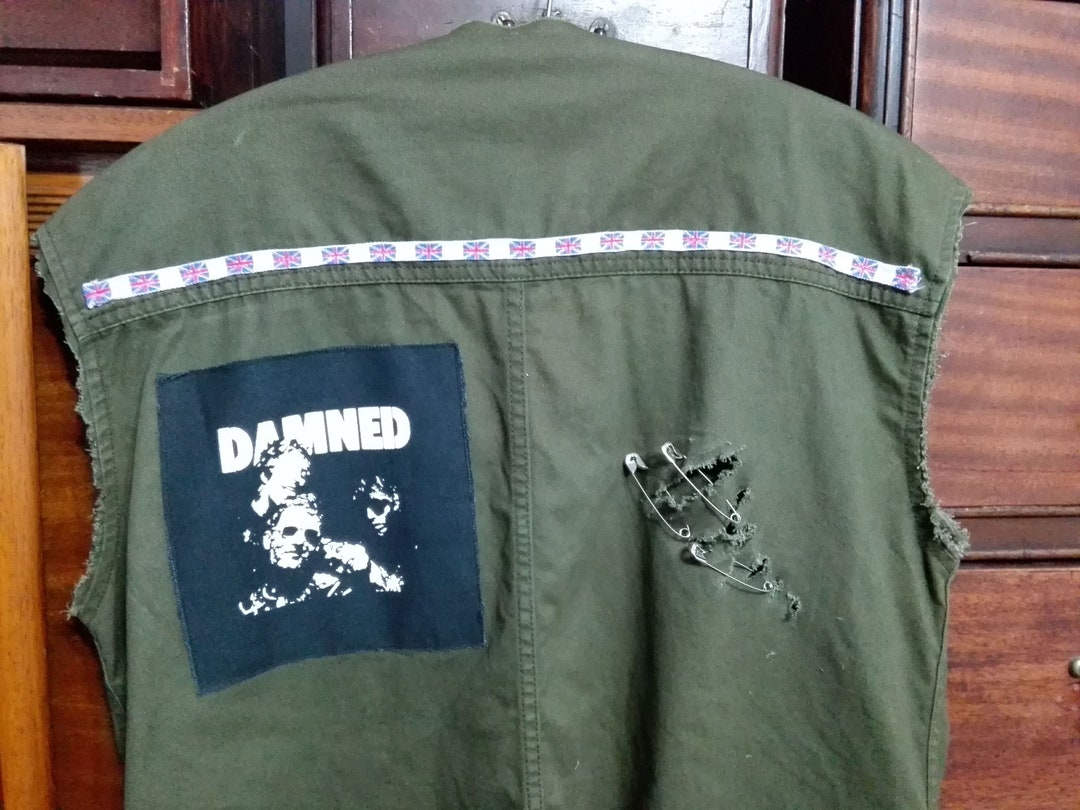 Damned Modified Army Jacket, Punk Battle Vest, Snake Skin Trim, London ...