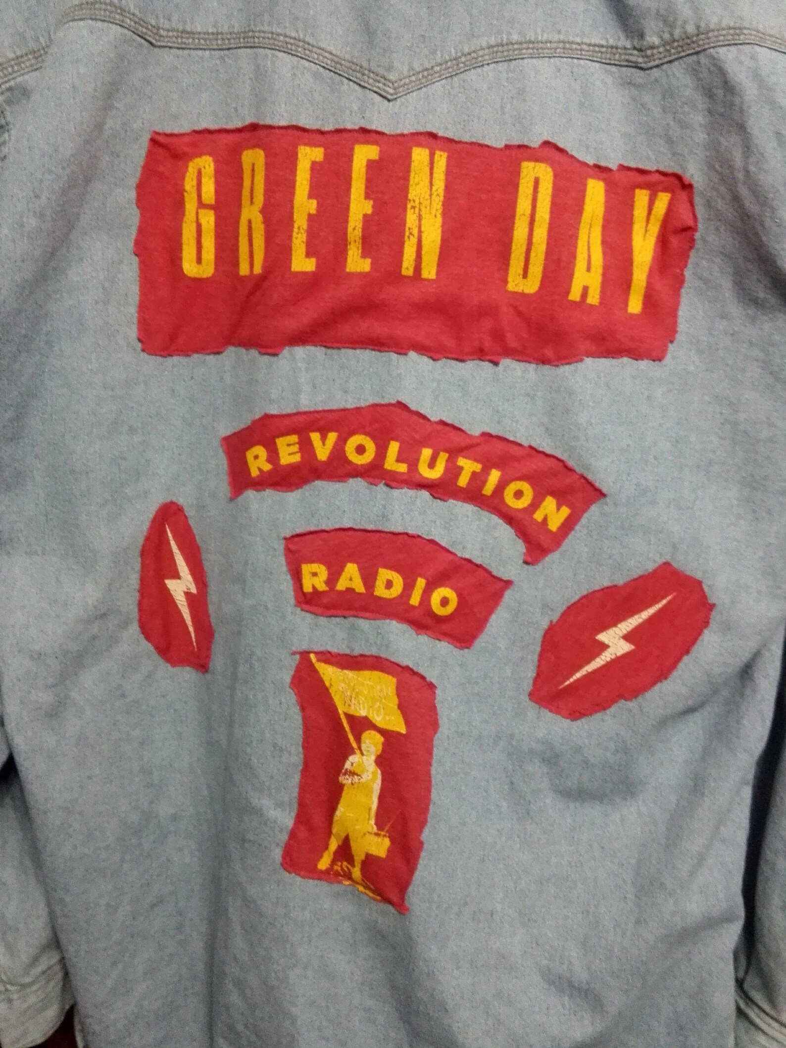 Green Day Punk Jacket Revolution Radio Lightweight Denim - Etsy