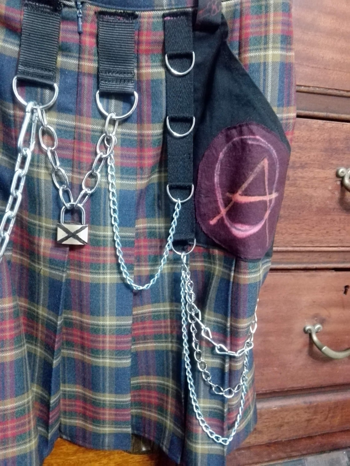 Punk Rock Kilt Padlock Sporran Masses of Chains Punk - Etsy