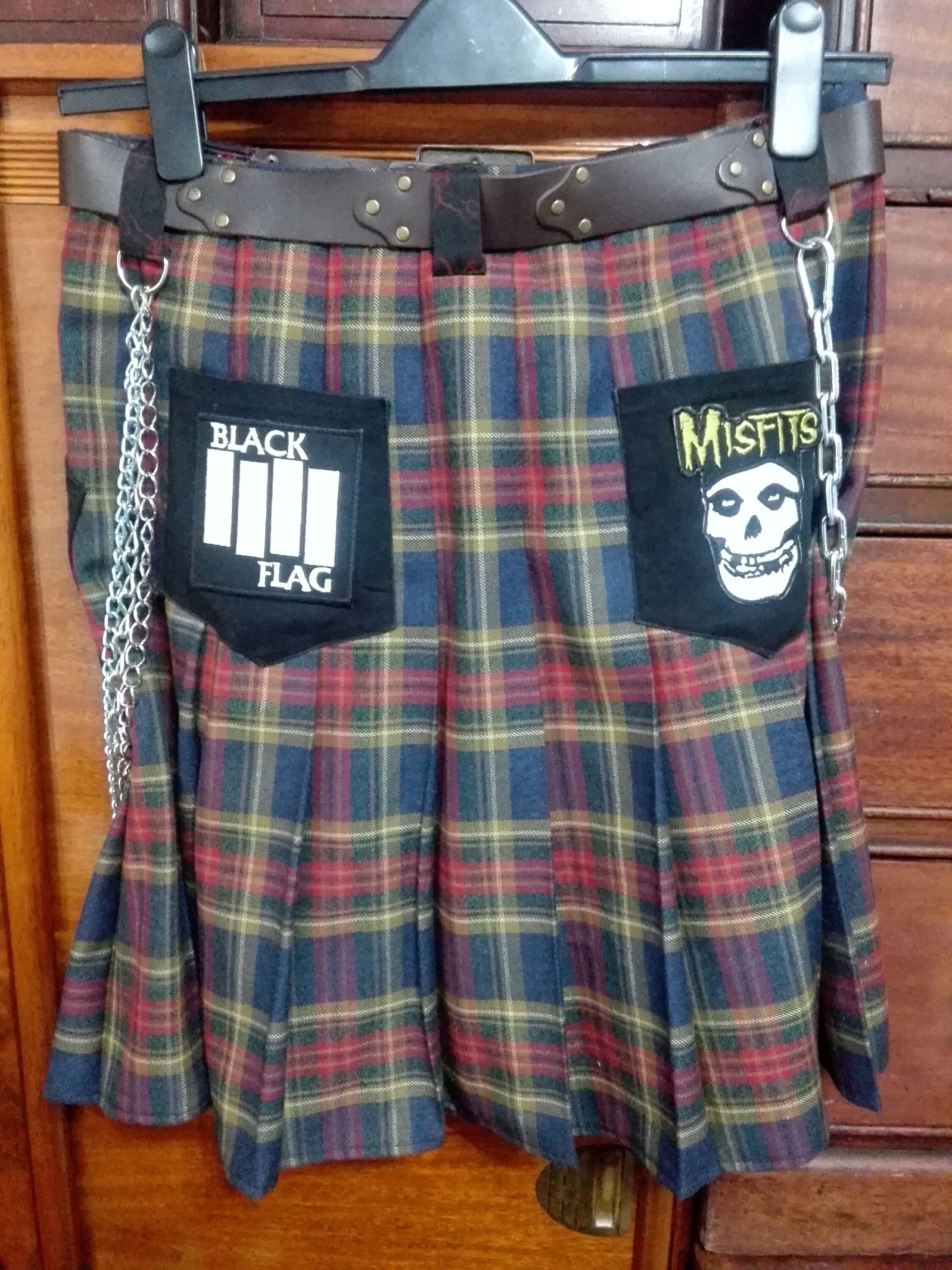 Punk Rock Kilt Padlock Sporran Masses of Chains Punk - Etsy