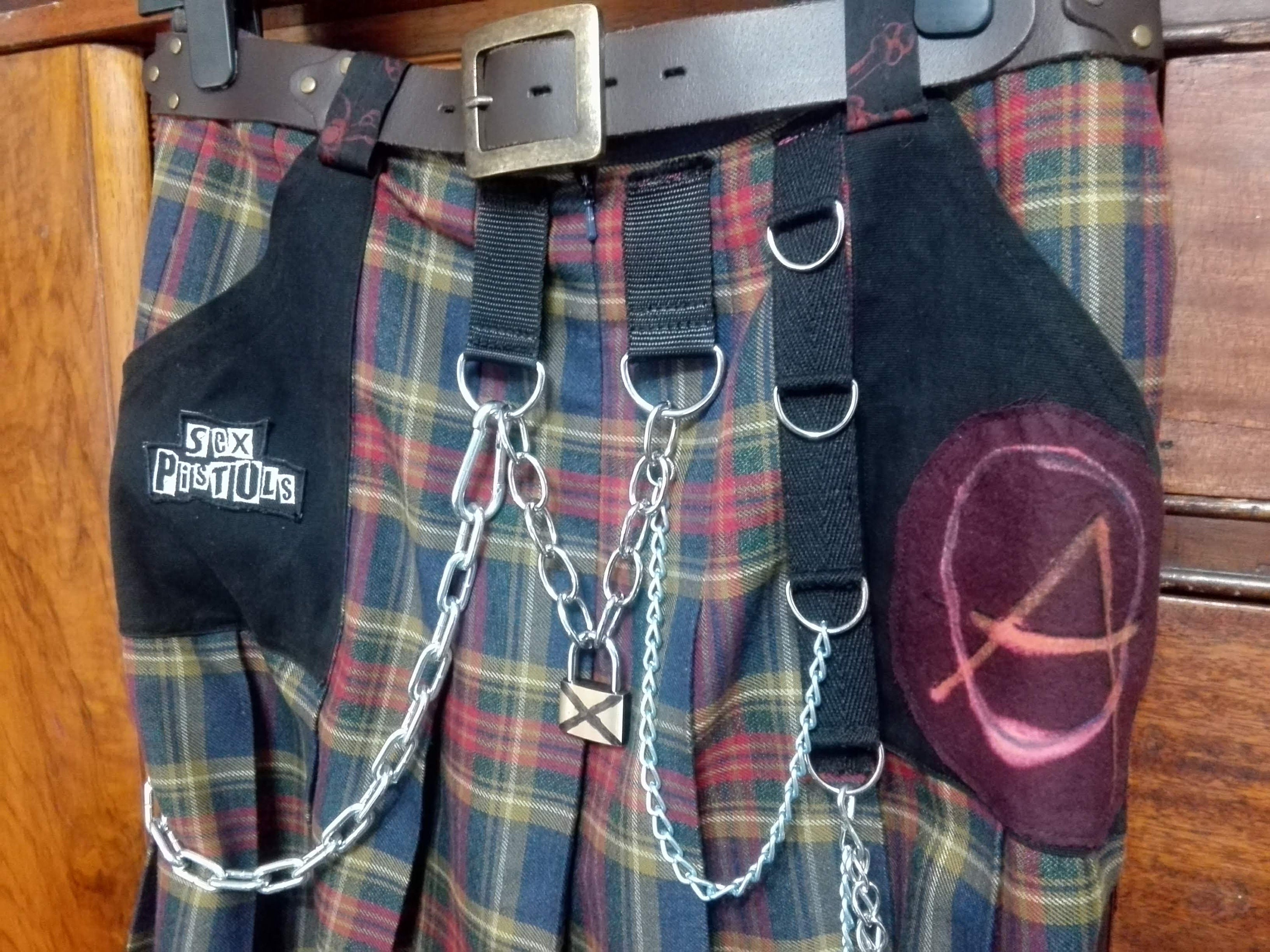 Punk Rock Kilt Padlock Sporran Masses of Chains Punk - Etsy