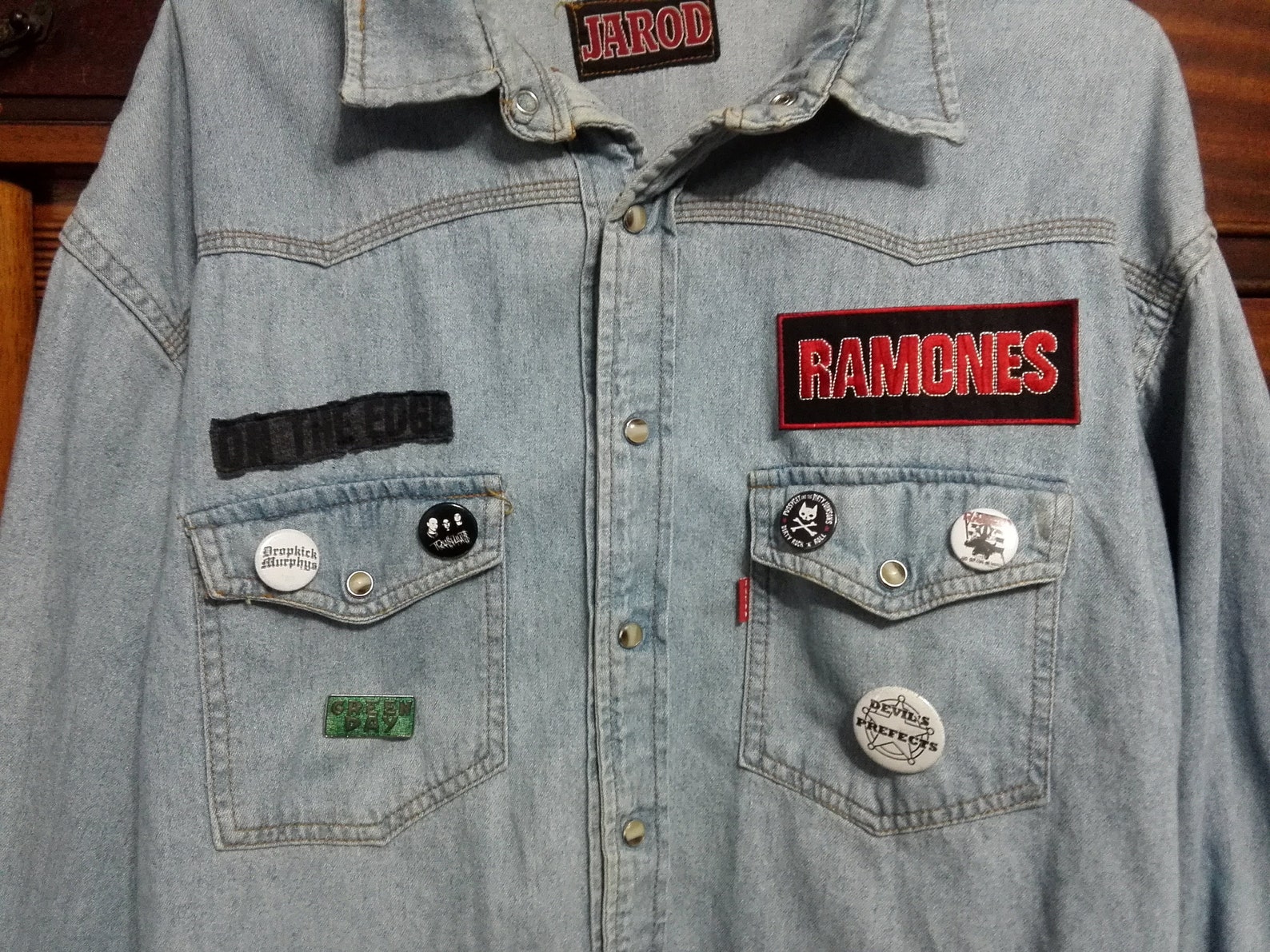 Green Day Punk Jacket Revolution Radio Lightweight Denim - Etsy