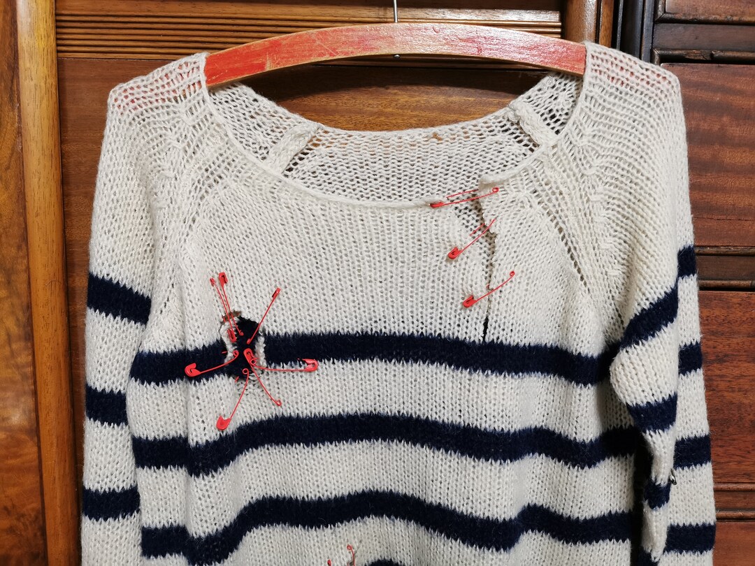 Punk Sweater, Early Punk Rock Mohair Type Pullover, Sex Pistols, London ...