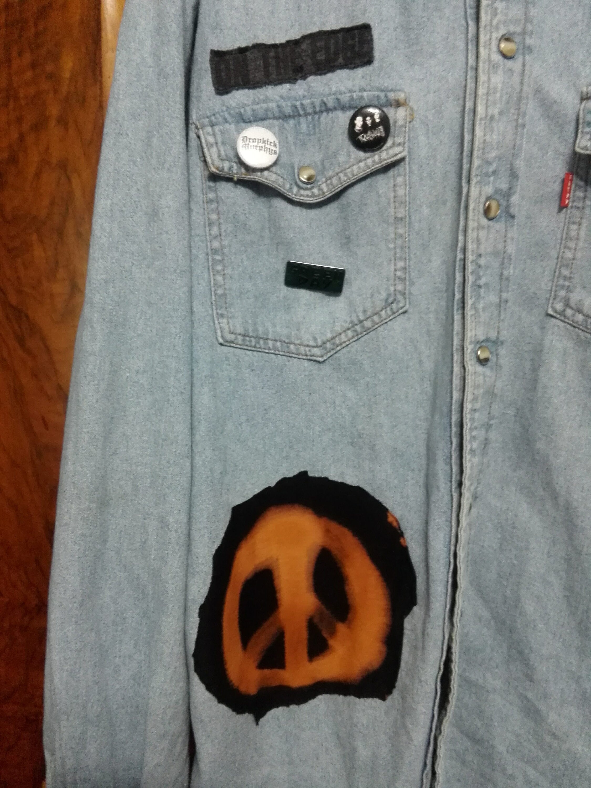 Green Day Punk Jacket Revolution Radio Lightweight Denim - Etsy