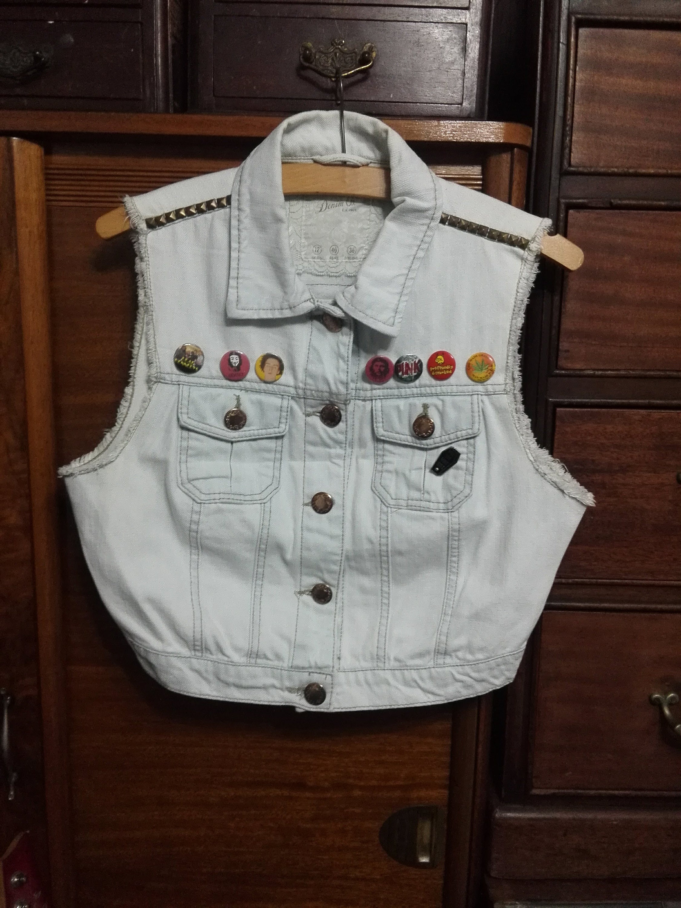 Punk Vest Nirvana Bleach Fear Punk Battle Jacket Battle - Etsy