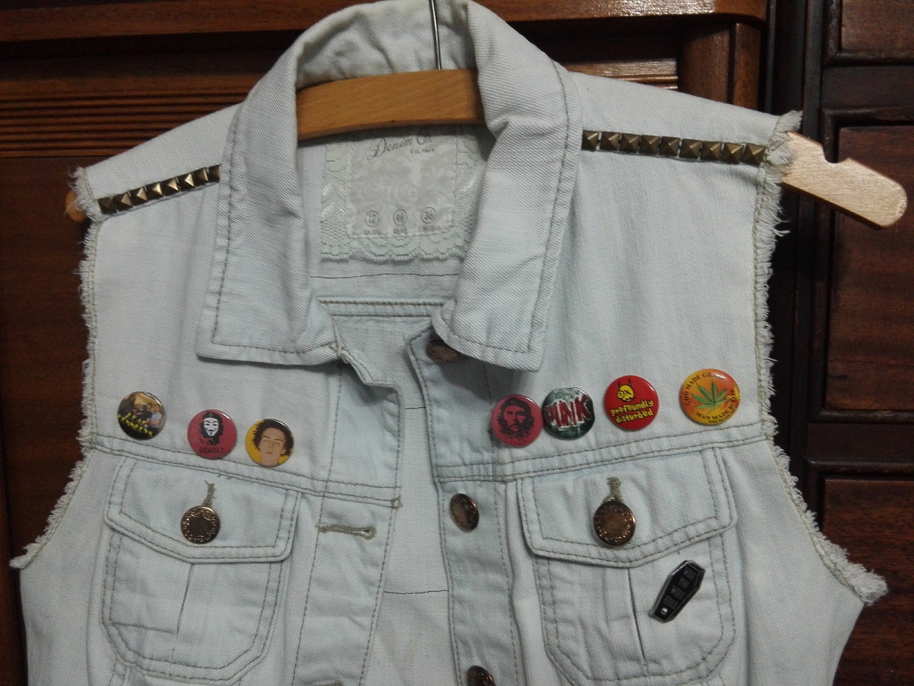 Punk Vest Nirvana Bleach Fear Punk Battle Jacket Battle - Etsy