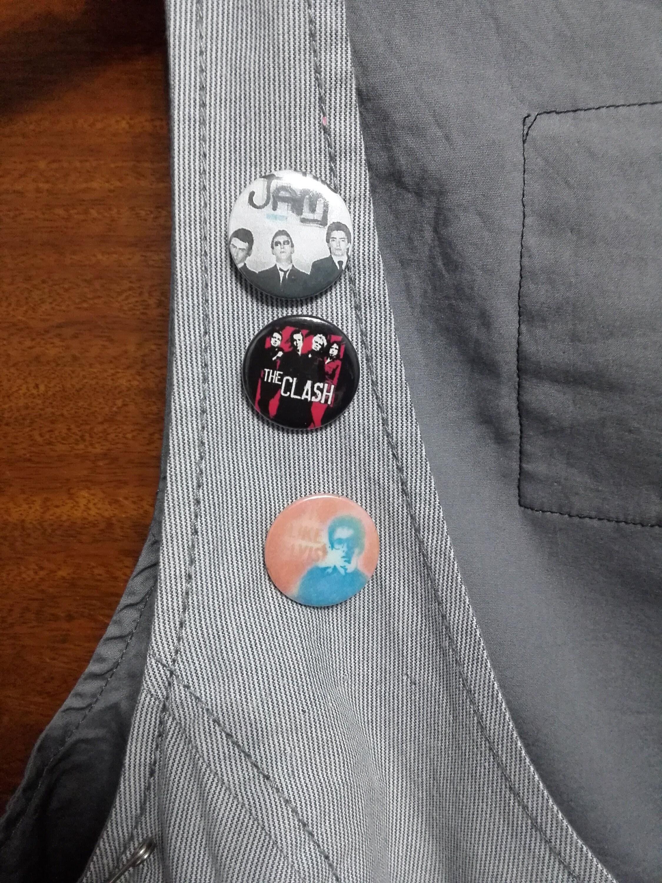 The Clash Tribute Waistcoat Badges Chains Safety Pins - Etsy