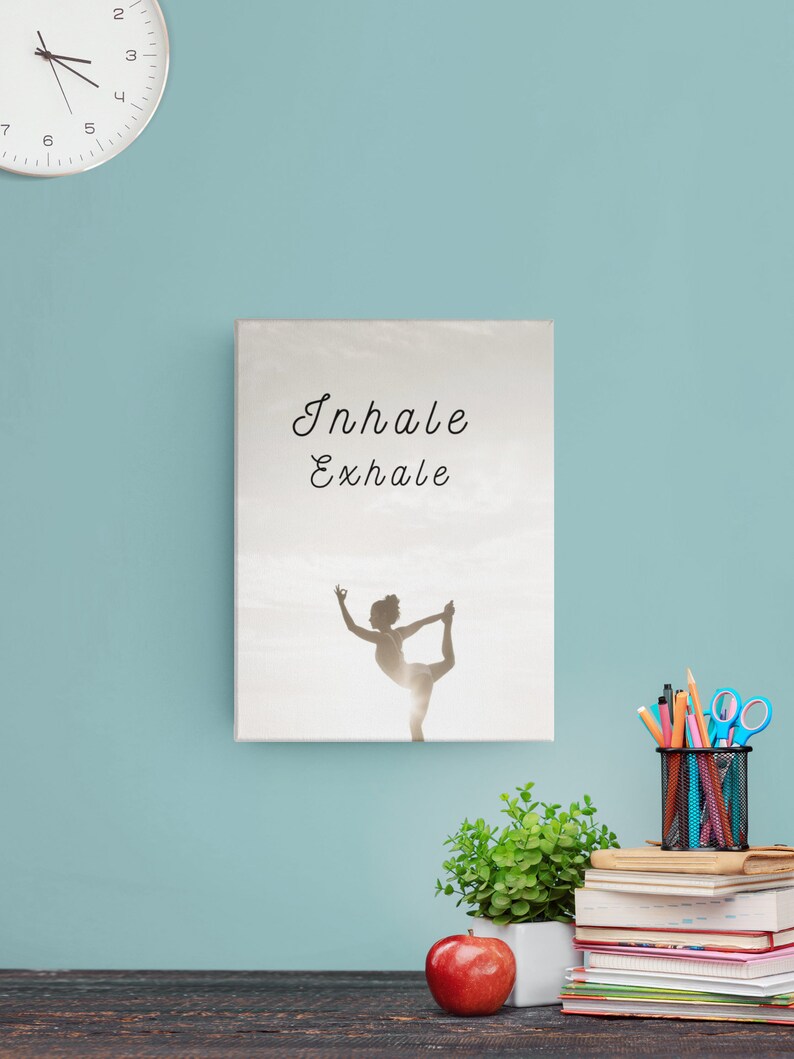 Inhale, Exhale, Yoga Pose, Digital Art, Instant Download, Yoga Art - Etsy