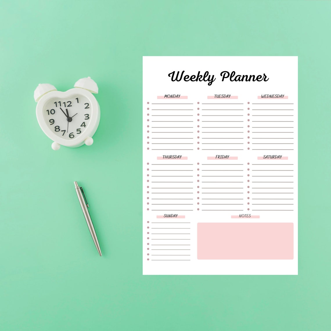 Weekly Planner Printable, A4, A5, and Letter Sizes PDF, Instant ...