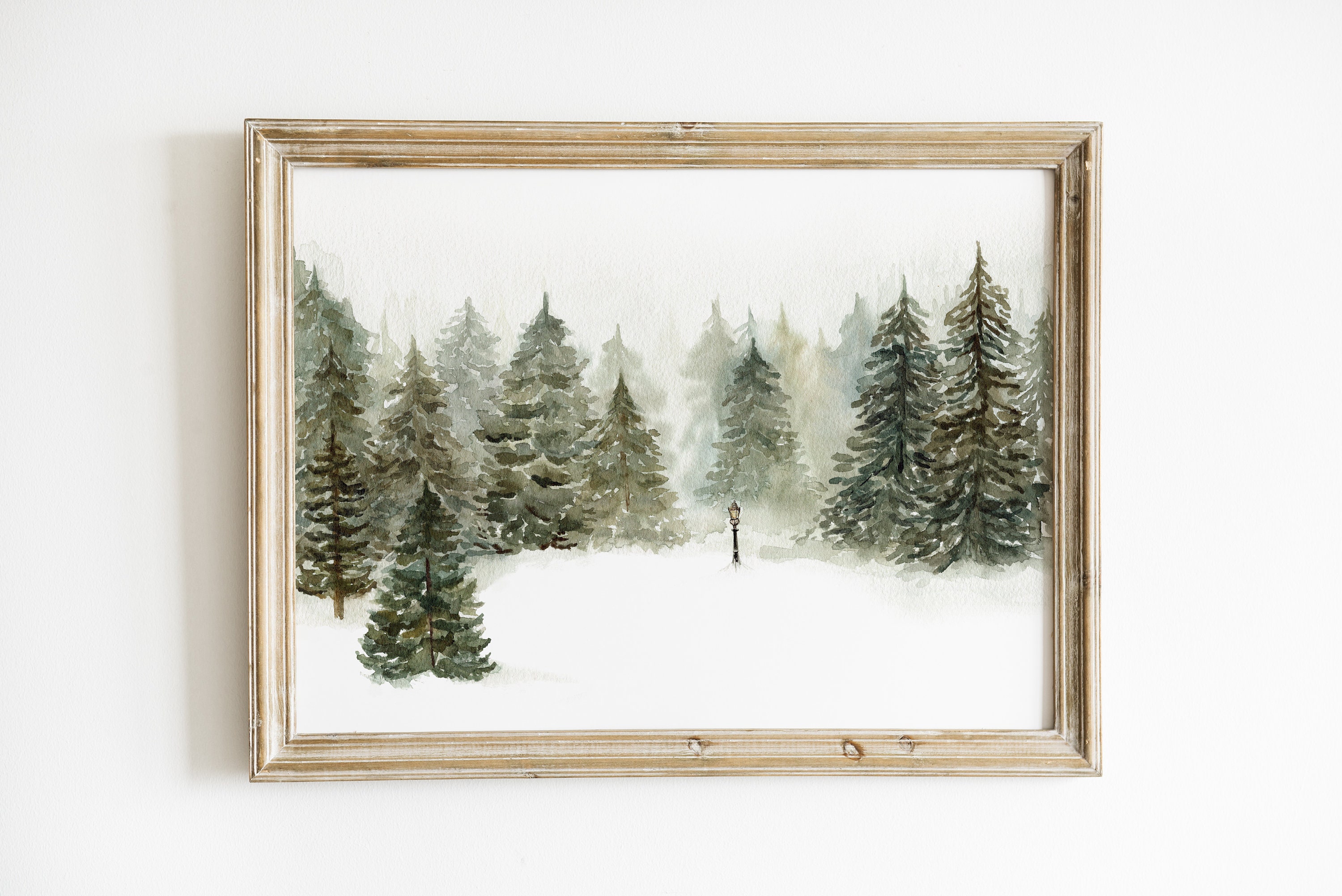 The Lamppost | Narnia Watercolor Print | Narnia Woods Watercolor Art ...
