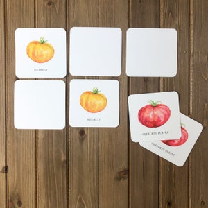 Printable Heirloom Tomato Matching Cards | Garden Learning Cards ...