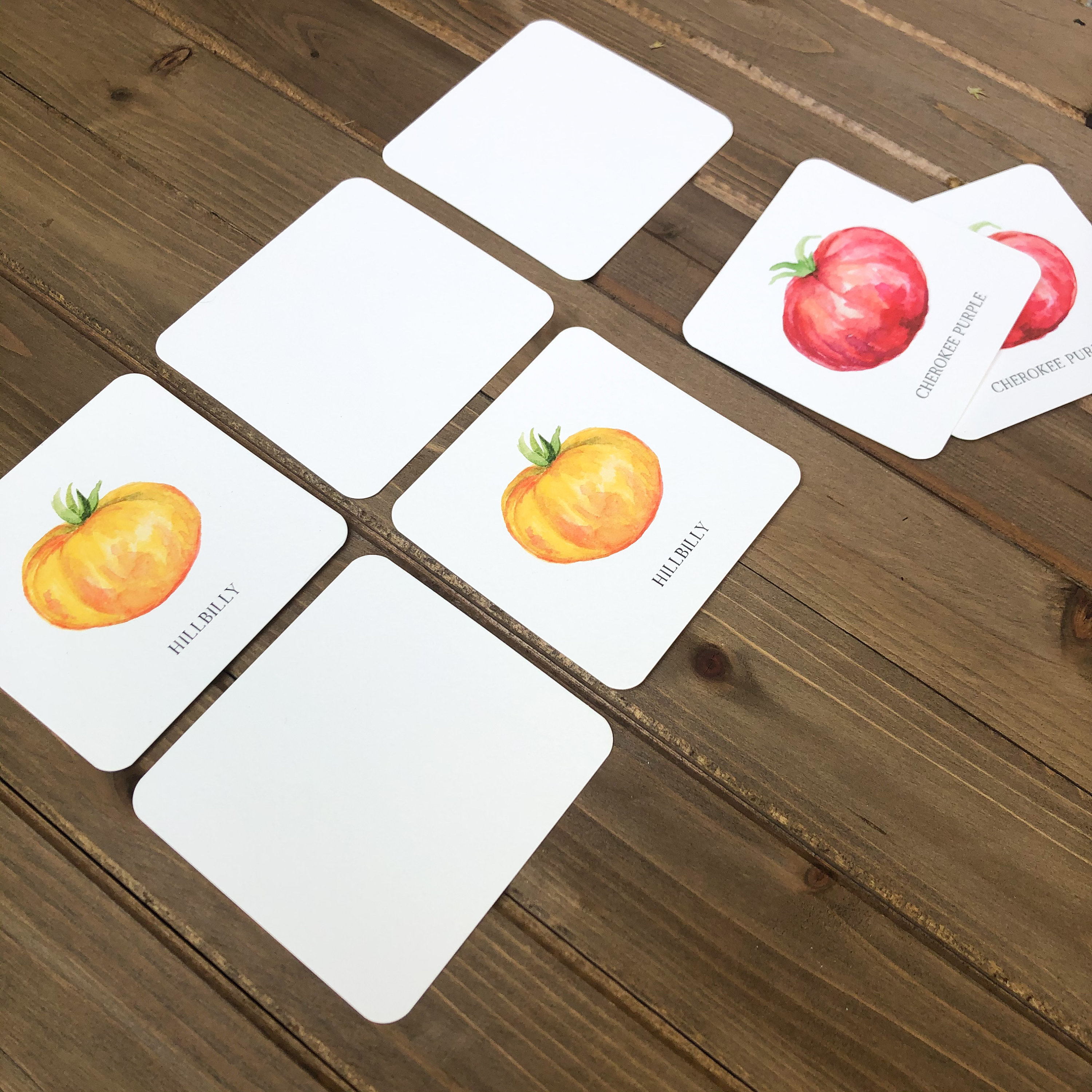 Printable Heirloom Tomato Matching Cards Garden Learning | Etsy