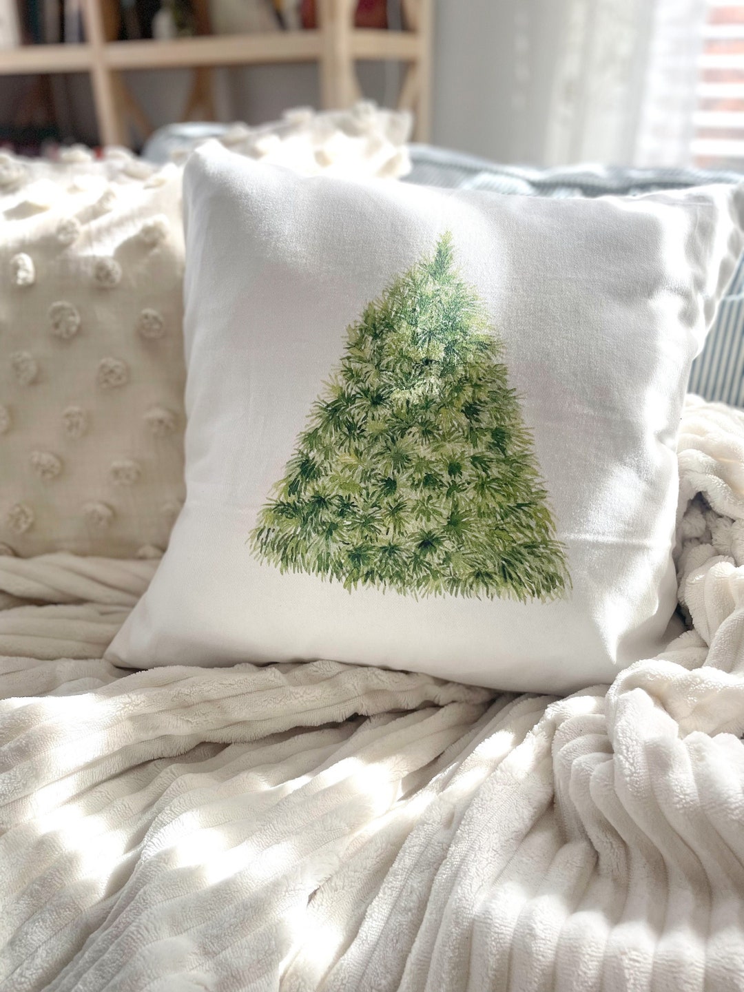 Scotch Pine Pillow Cover | Christmas Tree Pillow | Winter Tree Decor ...