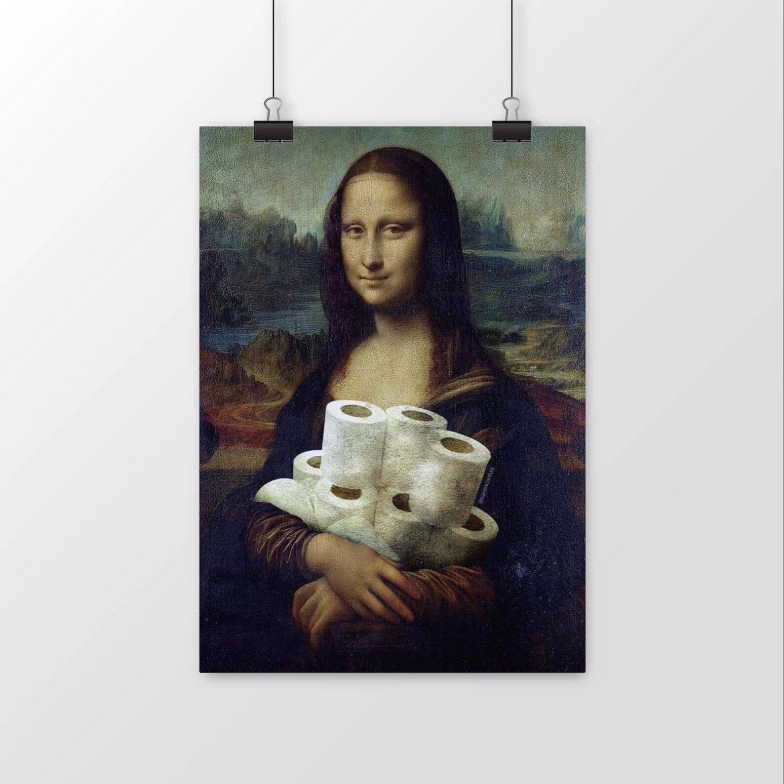 Poster Mona Lisa Toilet Paper - Etsy