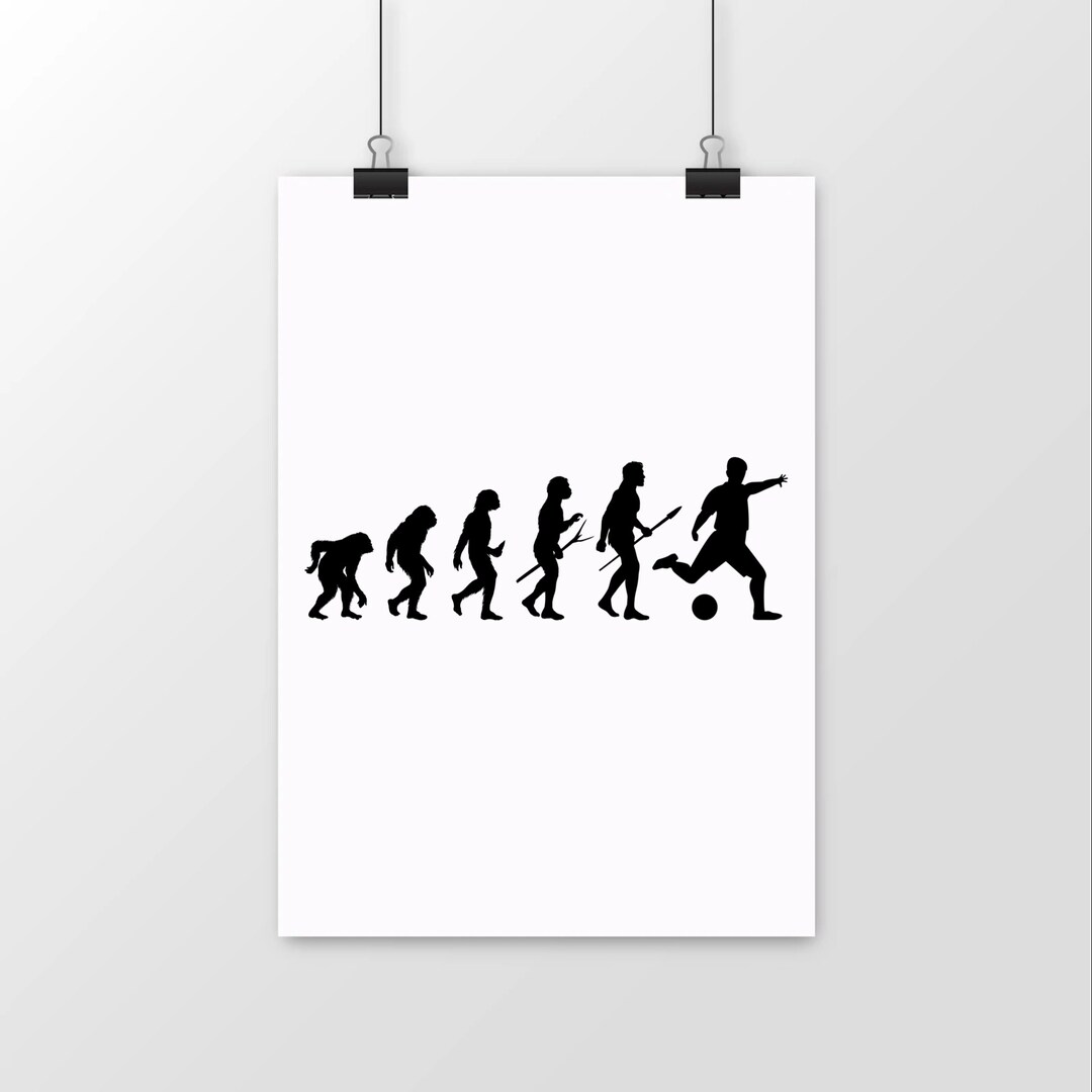 Poster "football Evolution of Man" - Etsy