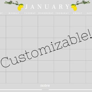 Lemon Themed Printable Monthly Planner and Calendar Insert Pages - Etsy