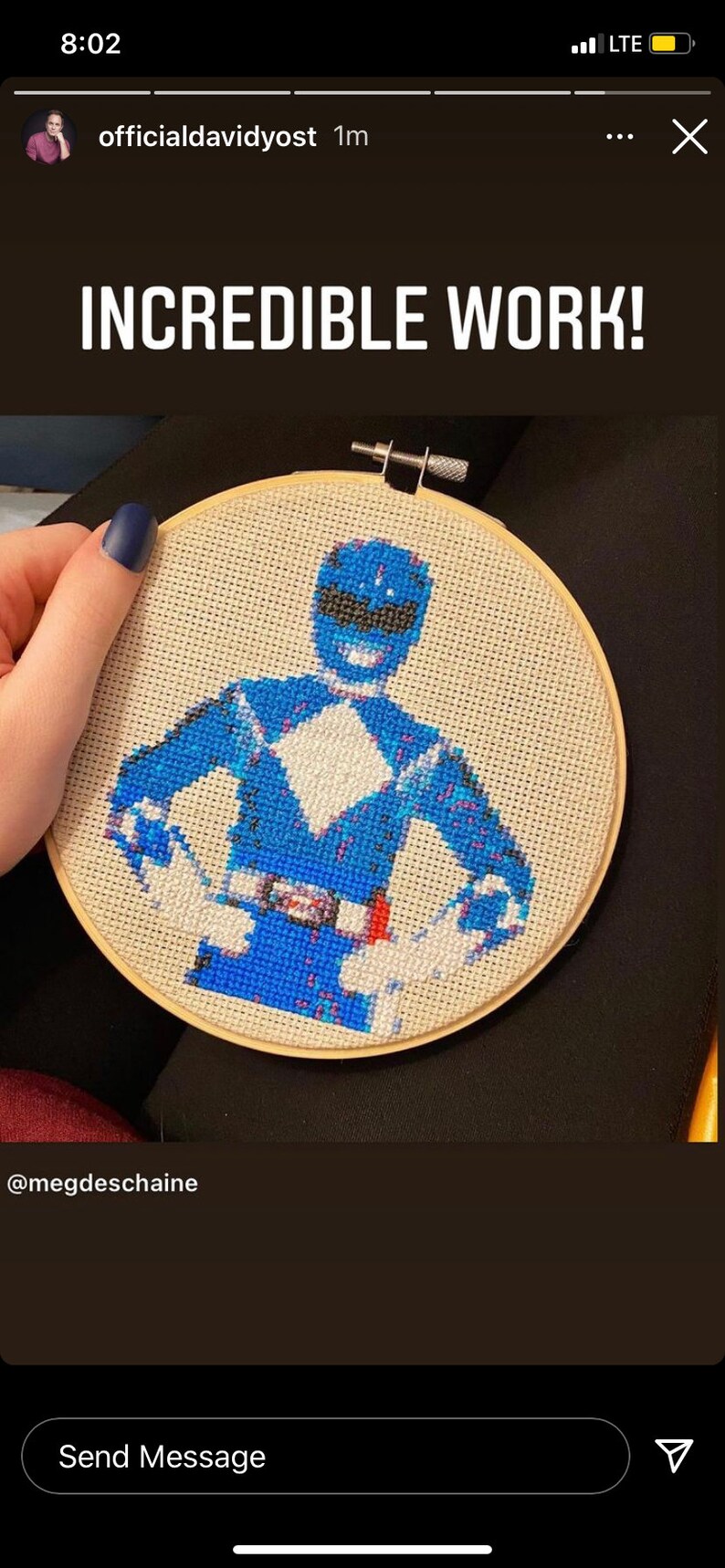 Blue Power Ranger Cross Stitch Pattern - Etsy