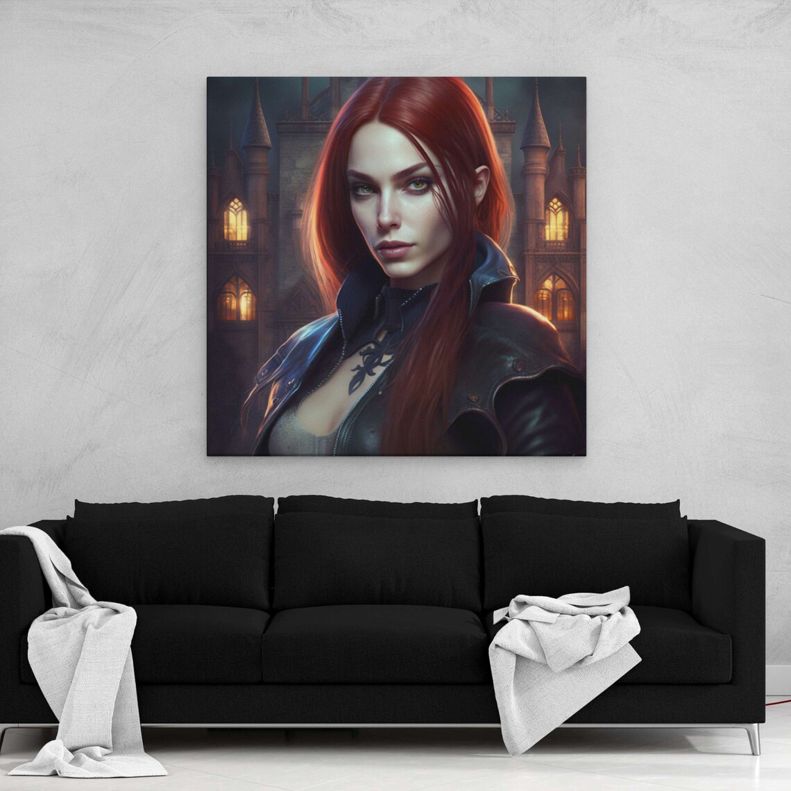 Gothic Décor Halloween Décor Vampire Art Print Gothic - Etsy
