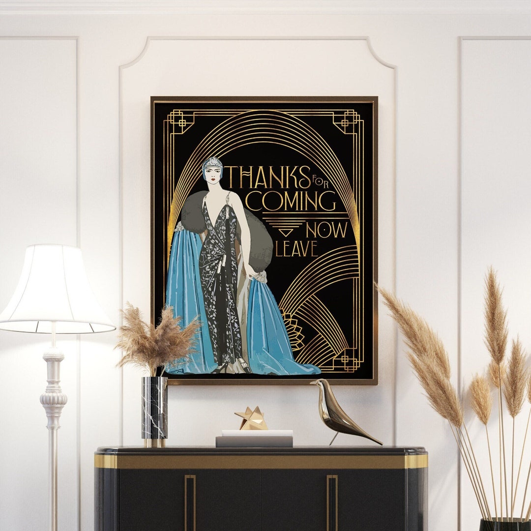 Funny Art Deco Art Print - A Unique Gift Idea College Dorm, or House ...